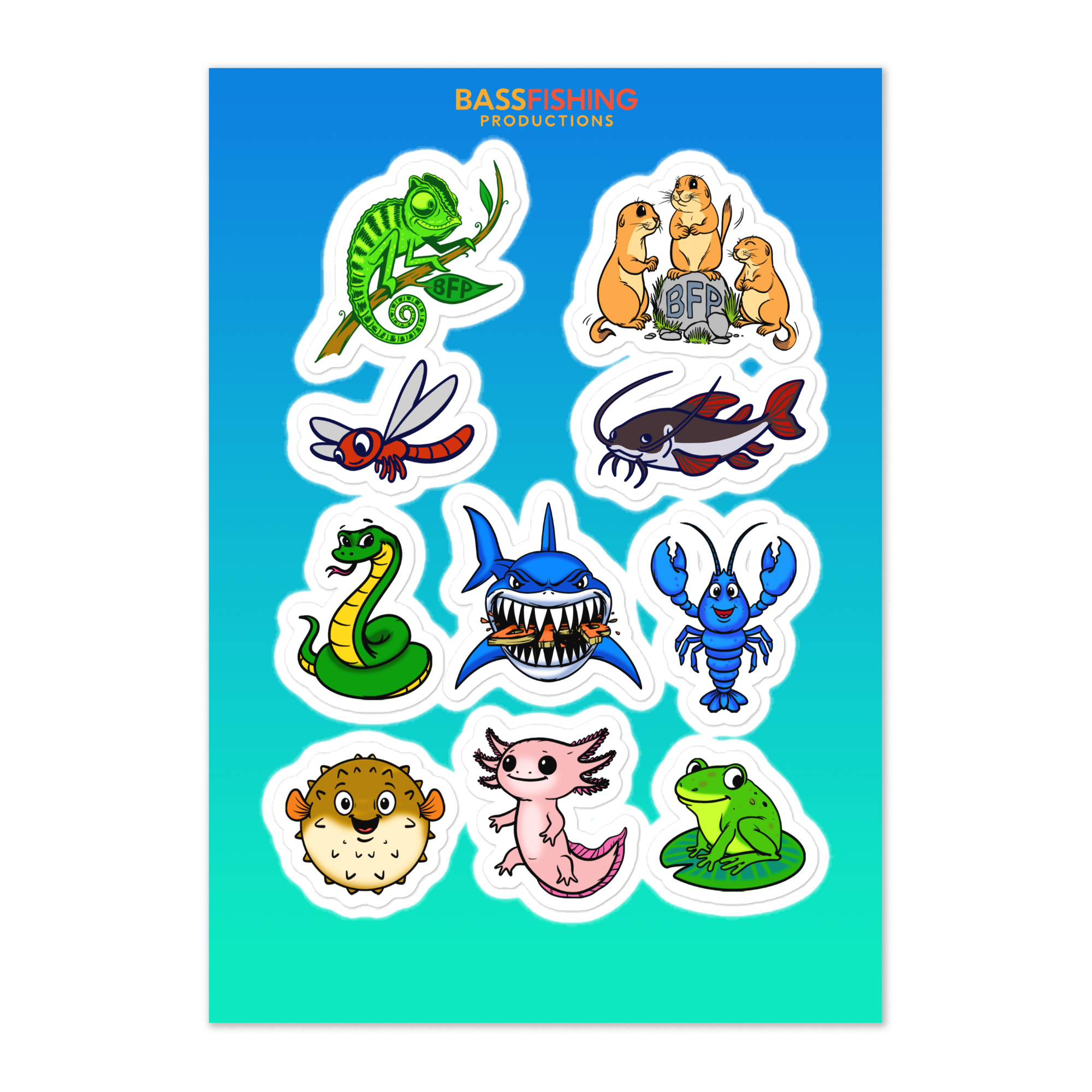 BFP Sticker Sheet – Bass Fishing Productions Store